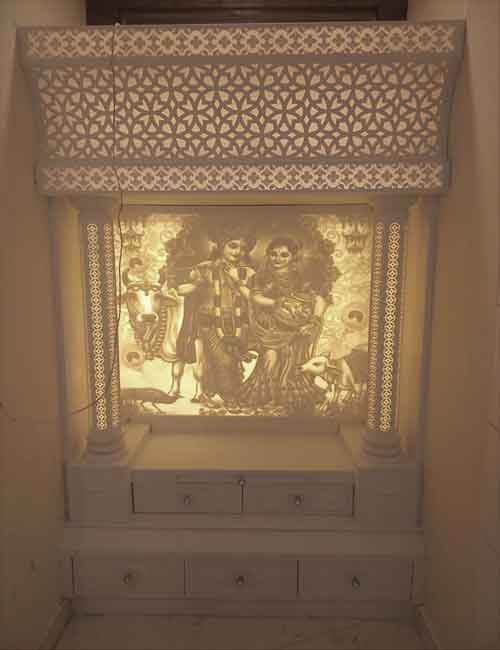 Corian Backlit Mandirs