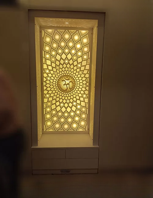 Corian Backlit Mandirs